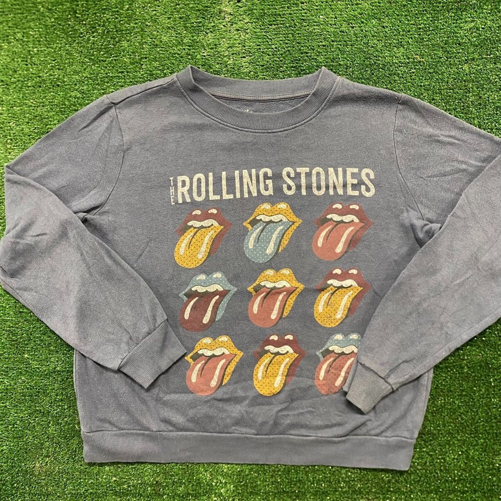 Rolling Stones Pop Art Lips Tongue Rock Band Sweatshi… - Gem